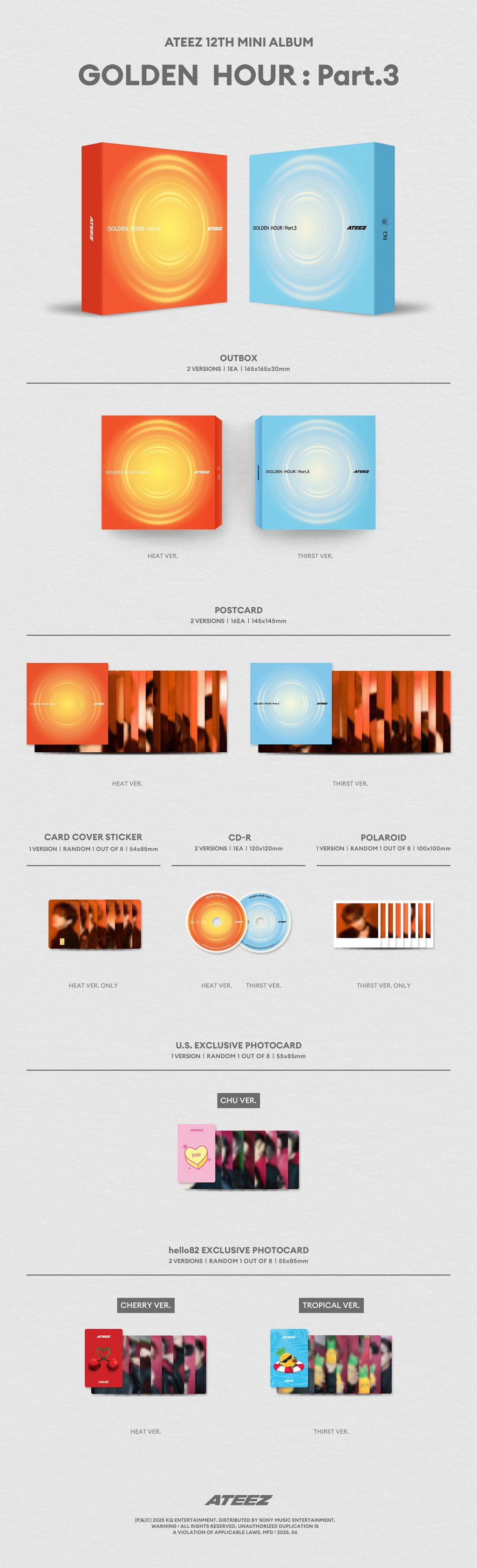 ATEEZ - GOLDEN HOUR : Part.3 - Fan Pack #1 – hello82.shop