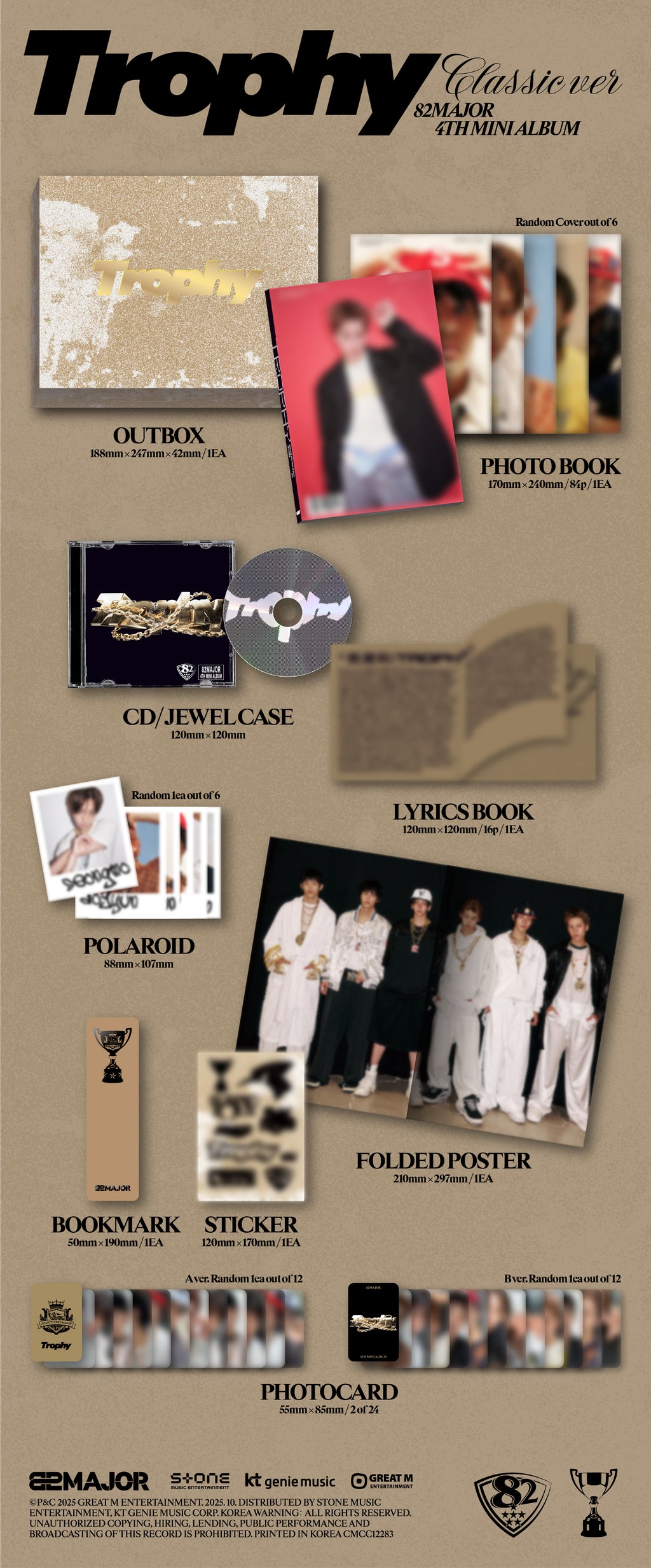 [Signed] 82MAJOR - 4th MINI ALBUM : Trophy (Classic Ver.) – hello82.shop