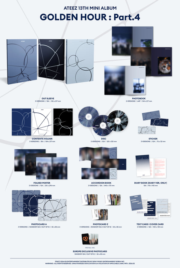 [Signed] ATEEZ - GOLDEN HOUR : Part.4 - Europe Exclusive – hello82.shop